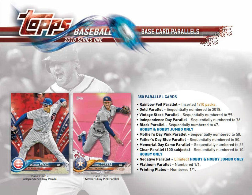 2018 Topps Series 1 Baseball Jumbo Hobby Box (Plus 2 Silver Packs ...
