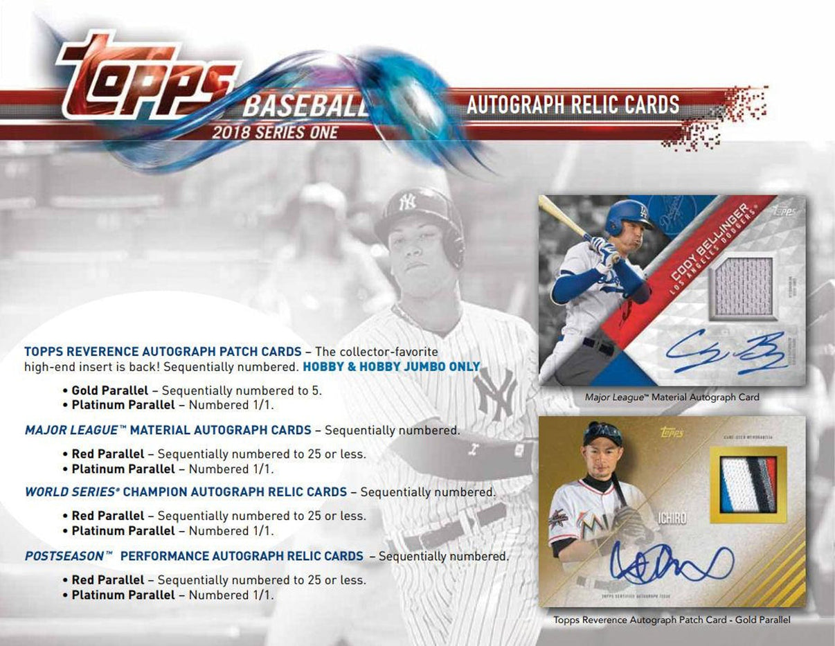 2018 Topps Series 1 Baseball Jumbo Hobby Box (Plus 2 Silver Packs ...